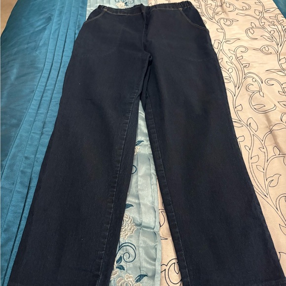 croft & barrow | Jeans | Croft Barrow Dark Blue Pull On Straight Leg ...